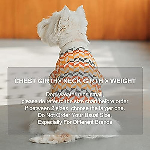 ISPET Knitwear Colorful Dog Sweater Crochet Small Pet Warm Sweatshirt Cold Weather Thickening Yorkie Sweater Vest Puppy Winter Clothes for Small Medium Dogs Cats