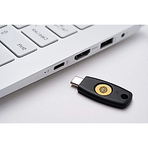 FIDO2 U2F Security Key Passkey Two-Factor Authentication (2FA) USB Key Pin+Touch (Non-Biometric) USB-C Type TrustKey T120