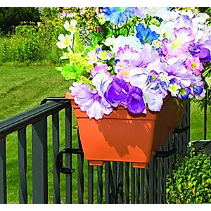 Home Depot Vigoro 3-in-1 Metal Deck Plant Bracket, Planter Box Hanger, Holds 30 lbs