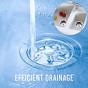 UNI-DRAIN Kitchen Sink Drain Stainless Steel Replacement Kits for Opening 3-1/2" with Basket Strainer, Kitchen Sink Drain Assembly for Kitchen