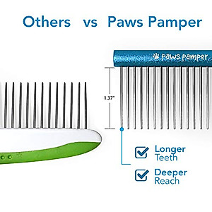 Paws Pamper Professional Greyhound Comb for Dogs and Cats