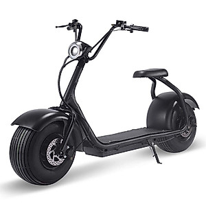 MotoTec Fat Tire 60V 18Ah 2000W Lithium Electric Scooter Black