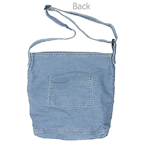 YunZh Denim Shoulder Bag for Women, Casual Style Lightweight Classic Retro Travel Shopper Hobo Bag