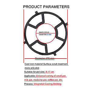 Meter Star Universal Kitchen and Camping, Stove Rack, Moka Pot Holder for Gas cooker anti-skid pot rack, cast iron furnace rack 4 Claw 5 claw milk pot Rack medicine pot Bracket