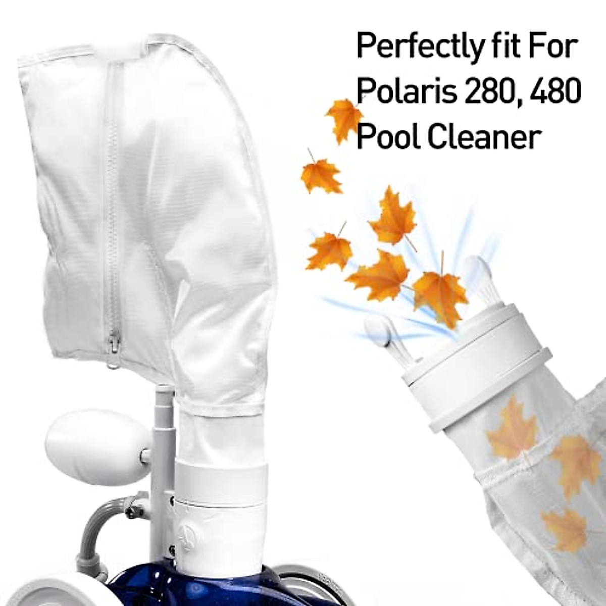 JamBer Nylon Mesh K13 Pool Cleaner Bags,Bag Zipper Replacement for Polaris 280 & 480 Pool Cleaner All Purpose Filter Bag for 280 Polaris Replacement Bags,Pool Cleaner Replacement Part K16, 2 Pack