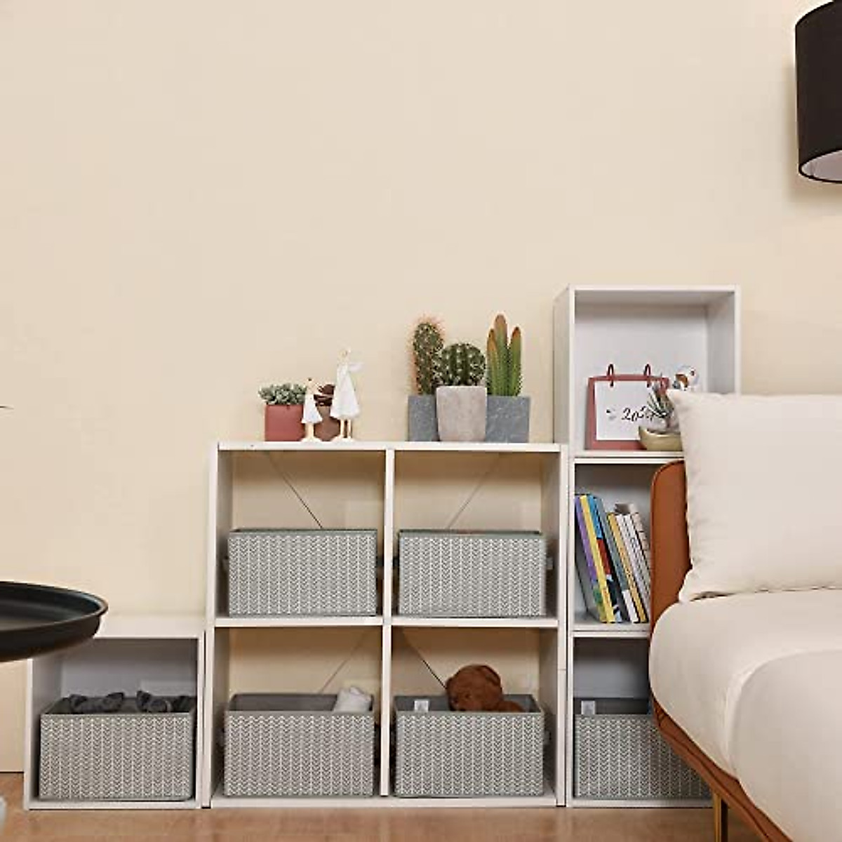 GRANNY SAYS Bundle of 3-Pack Rectangular Large Storage Bins & 3-Pack Rectangular Medium Storage Bins
