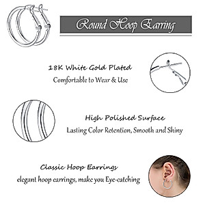 5 Pairs 316L Hoop Earrings For Women Stainless Steel Hoop Earring Set 25mm 30mm 35mm 40mm 45mm