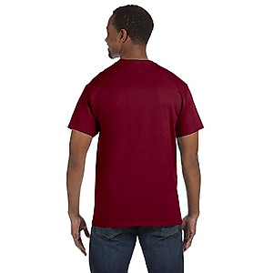 Gildan Men's Heavy Cotton T-Shirt, Garnet, 3XL (Pack of 6)