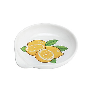 Bicuzat Ceramic Spoon Rest for Stove Top Kitchen Counter Dining Table Farmhouse Coffee Spoon Rest Spoon Holder Kitchen Decoration-Lemon