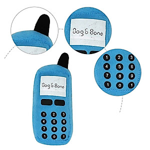 Squeaky Dog Chew Toy Plush Cell Phone Shape Pet Toy Puppy Kitten Teeth Cleaner Soft Pet Molar Training Toys Interactive Sounding Toy(Blue)