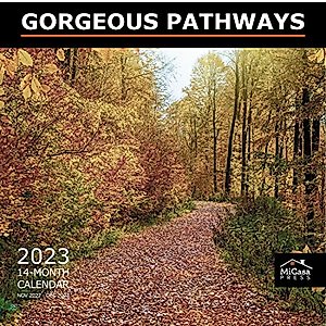 MICASA Gorgeous Pathways 2023 Hangable Monthly Wall Calendar | 12" x 24" Open | Thick & Sturdy Paper | Giftable | A Guiding Path