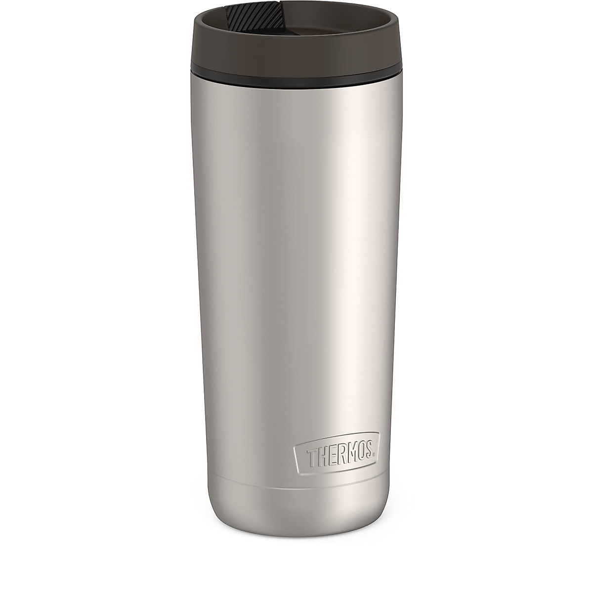 THERMOS ALTA SERIES Stainless Steel Tumbler 18 Ounce, Matte Steel/Espresso Black