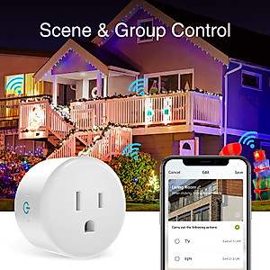OHMAX Mini Smart Plug, Wi-Fi Outlet Socket Work with Alexa and Google Home for Lights, APP Remote Control, Schedule Timer Function, UL Certified, 2.4G WiFi Only (4Pack)