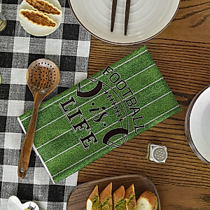 Artoid Mode Rugby Field Helmet Football Kitchen Towels Dish Towels, 18x26 Inch Seasonal Decoration Hand Towels Set of 4