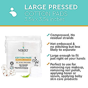 Cotton Rounds & Pads (150 Count (Pack of 1), Large & Pressed)