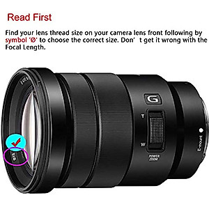 72mm Lens Cap Cover with Keeper for Sony E PZ 18-105mm F4 G OSS Lens for Sony Alpha a6600 a6500 a6400 a6300 a6100 a6000 a5100 a5000 Camera,ULBTER Lens Cap & Lens Cover Leash- 2 Pack