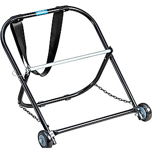 Jonard Tools CC-2721WS High Durability Steel Cable Caddy with Wheels and Pull Strap, Holds Cable Reels Up to 20” Diameter and 100 lbs Capacity,Black