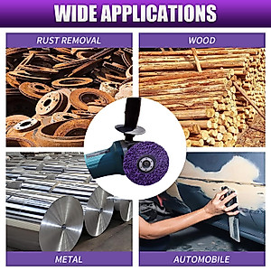 WENORA 5 Pack Strip Discs Stripping Wheel for Angle Grinder, 4-1/2" x 7/8" Strip Discs Stripping Wheel, Clean and Remove Paint Coating Rust Welds Oxidation