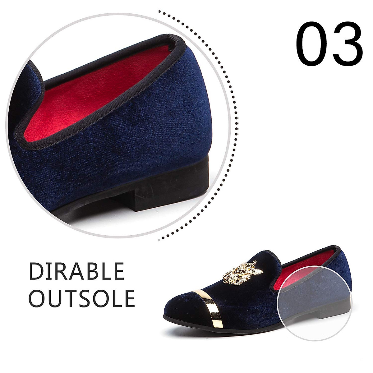 Men Genuine Leather Mens Metallic Textured Slip-on Glitter Loafers Shoes, Blue/02, 12 US