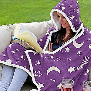 Sister Gifts from Sisters - Soft Blanket Hoodie for Spring Summer - Birthday Gifts for Sister, Mother 's Day Gifts for Sister - Sisters Stars Fleece Hooded Blanket