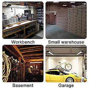 Lightdot 4FT LED Shop Light, 40W 4400Lm 5000K Daylight Light, 48 inch LED Workshop Lights, Suspension Mounting, 5FT Cord with on/Off Switch Led Utility Shop Light Fixture for Shop Garage Office-4Pack