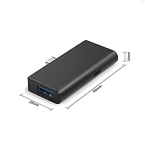 Mini USB C Hub, 3-in-1 Multi-Port Hub, Type C Adapter Docking Station with PD Charging, Suitable for iPad Pro, MacBook Air, Galaxy Note 10, S9, S10, S20, S21 Ultra, MacBook and Other USB C Laptops