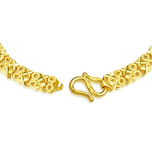 CHOW SANG SANG 999.9 24K Solid Gold Price-by-Weight 12.01g Gold Plain Chain Bracelet for Women 84931B | 6.6", (17 CM)