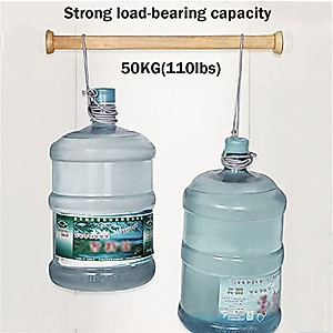 1 PCS Wooden Round Wardrobe Closet Rod for Hanging Clothes Premium Closet Pole Wardrobe Cross- bar Clothes Hanging Rods Natural Wood Wardrobe Closet Rod with End Supports for Closet Storage