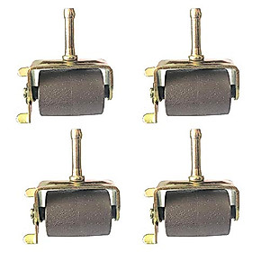 Metal Stem Heavy Duty Bed Frame Wheels Casters Rollers with Socket Sleeve Insters, Set of 4 Locking