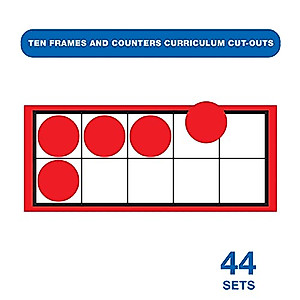 Carson Dellosa 484-Piece Ten Frames and Counters Math Manipulatives, Math Classroom Cutouts, Math Classroom Decorations, Teaching Supplies for Hands-On Learning