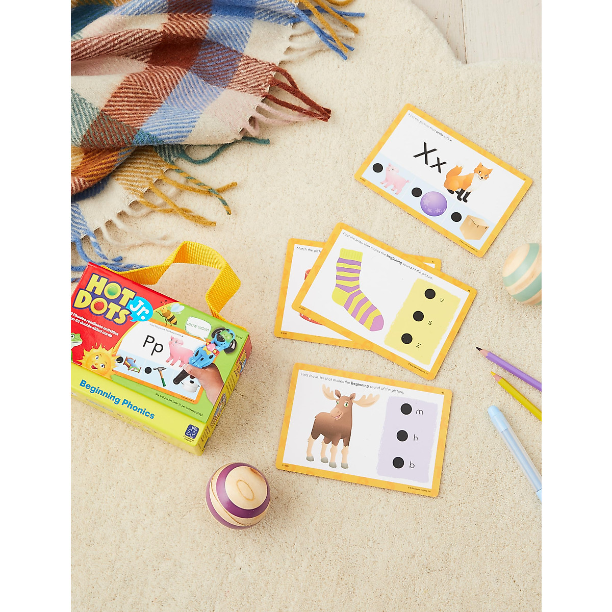Educational Insights Hot Dots Jr. Beginning Phonics Card Set