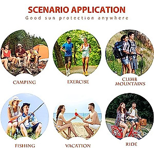 HEEHIPOO Mens Women Fishing Hat UPF 50+ Wide Brim Sun Hat with Face Cover & Neck Flap Light Gray