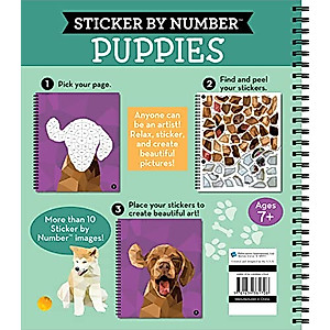 Brain Games - Sticker by Number: Puppies