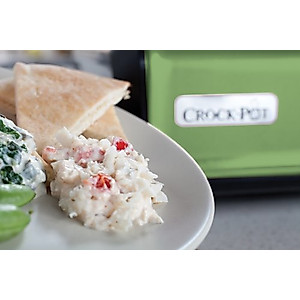 Crock-Pot SCCPMD1-GR Hook Up Double Oval Connectable Entertaining System, 1-Quart, Metallic Sage