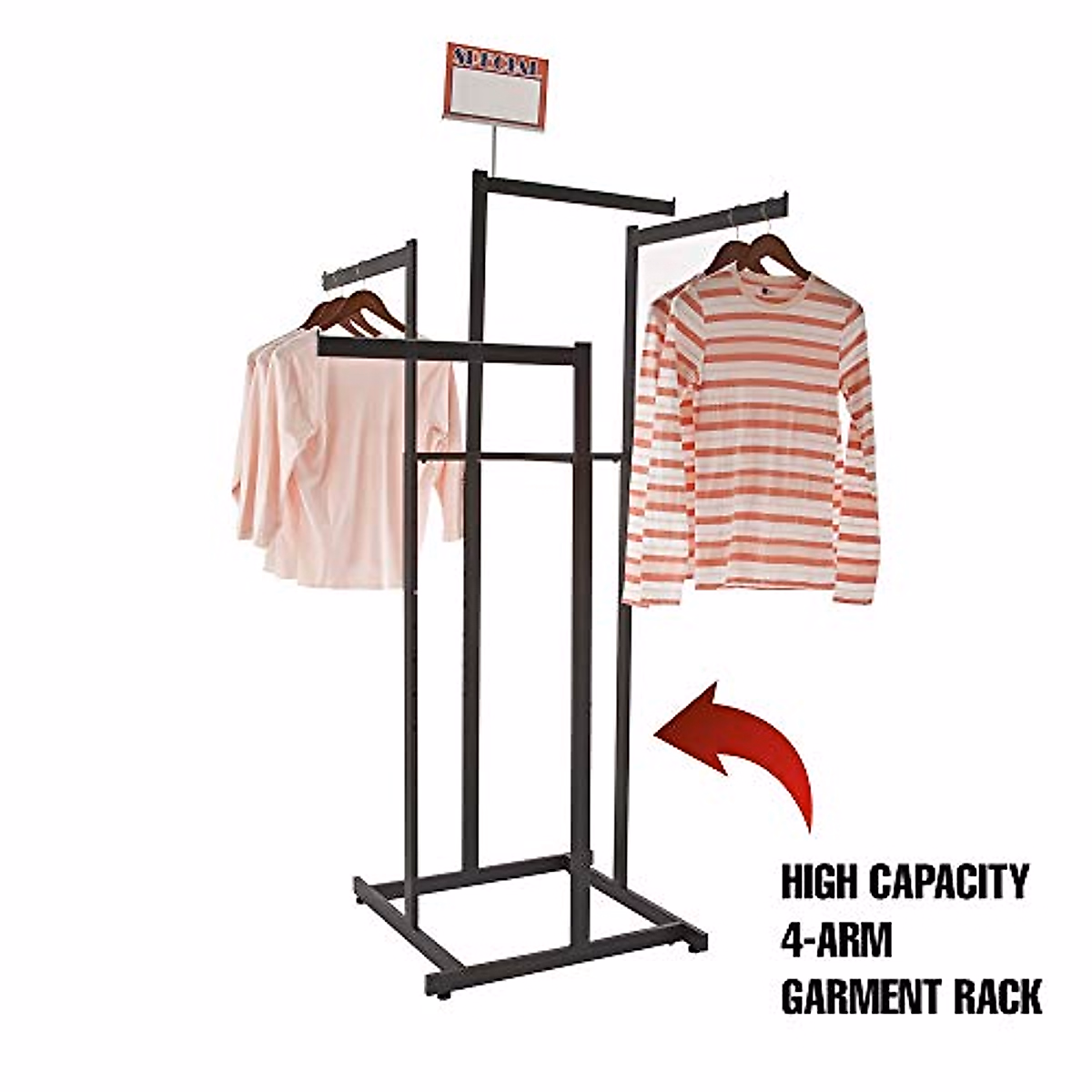 Econoco AMZ1 Clothing Rack, Black