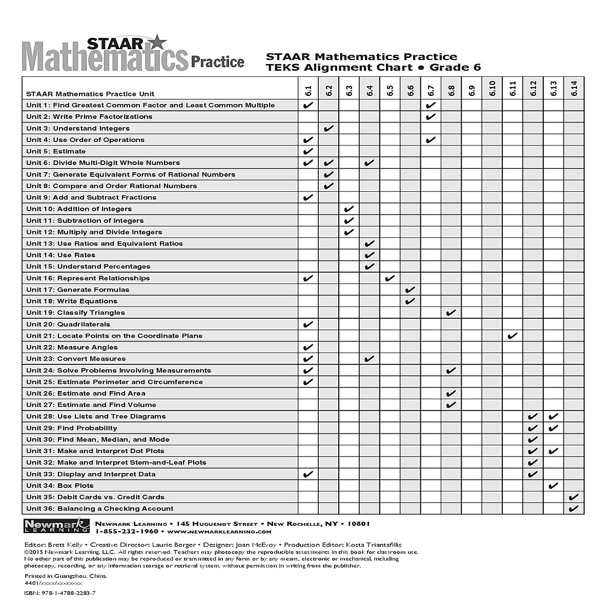 Staar Mathematics Practice Grade 6 II Teacher Resource