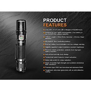 FENIX Unisex PD35 V2.0 Torch, Black,Small