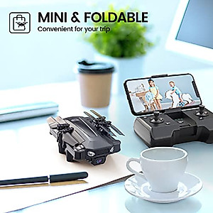 DEERC Drone with Camera for Kids, D40 FPV HD 1080P Mini Drones for Adults Beginner, Foldable Quad Air Hobby RC Quadcopters & Multirotors, Toys Gifts, 2 Batteries 20 Mins Flight Time, Easy to Fly