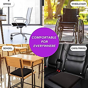Extra Large Comfort Office Chair Gel Seat Cushion Pillow - Enhanced Egg Seat Cushion for Long Sitting with Non-Slip Cover - Desk Chair Car Seat Cushion for Back, Coccyx & Tailbone Pain Relief