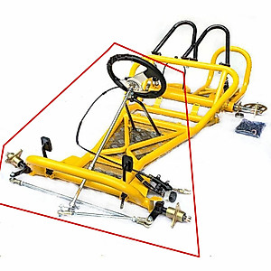 Front Steering Wheel Kit Steering Wheel Tie Rod Ball Joint Gear Rack Shaft Kit For 168CC ATV Go Kart Quad