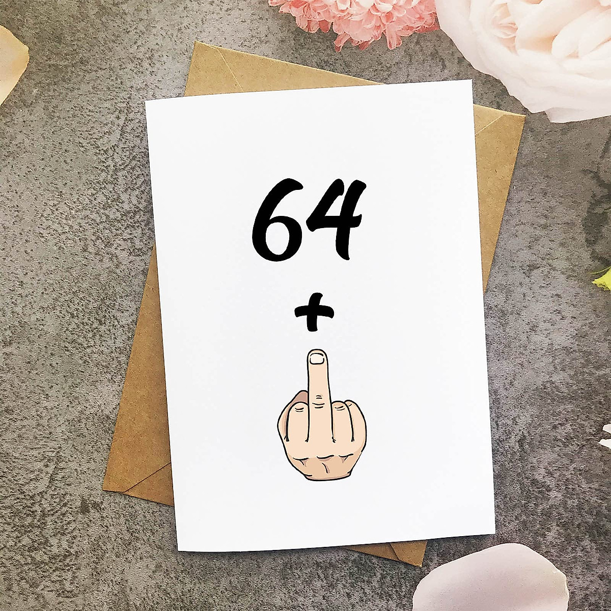 MAGJUCHE Funny 65th Birthday Card, 64+1 women Or Men Sweet 65 Years Old Birthday Gift Joke Card