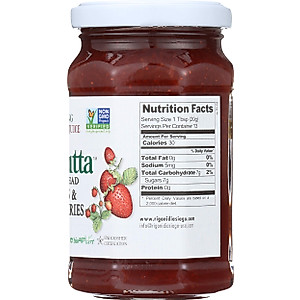 Rigoni Di Asiago Fiordifrutta Organic Fruit Spread, Strawberry, 8.82 Ounce