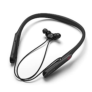 Philips N7506 Neckband PC Headphones with Noise Canceling Mics for Clear Conference Calls, Bluetooth Multipoint, Black (TAN7506BK/00)
