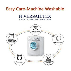 H.VERSAILTEX Thermal Insulated Blackout Adjustable Tie Up Shade Curtain Window Treatment (Rod Pocket Panel, 42 inches W x 63 inches L，Stone Blue)