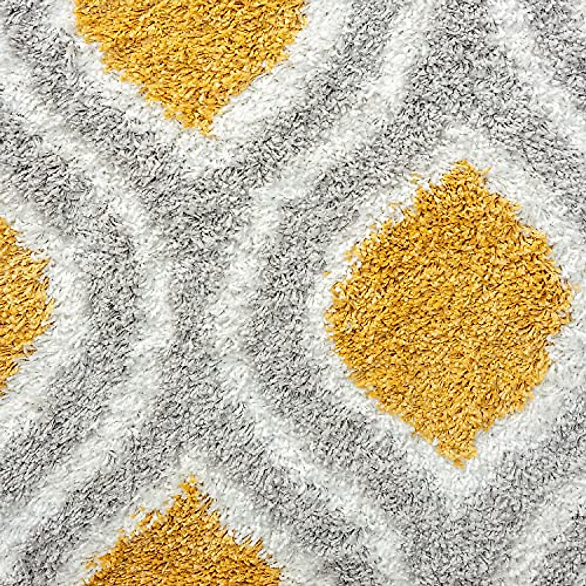 Gold Easy Clean Large 8x10 Shag Rug - 8x10 Area Rug - Indoor Modern Area Rugs Living Room - Dining Room Rug Bedroom Rug Kitchen Rug Entryway Rug Shaggy Carpet - Alfombras para Salas Modernas