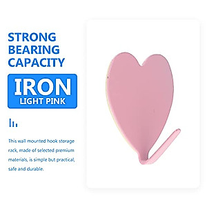 Zerodeko Ceiling Hooks 12Pcs Heart Shaped Wall Hooks Metal Decorative Cute Hook Adhesive Wall Hook Key Hat Towel Hooks Coat Wall Hangers for Home Kids Room Decoration 1 Ceiling Hook