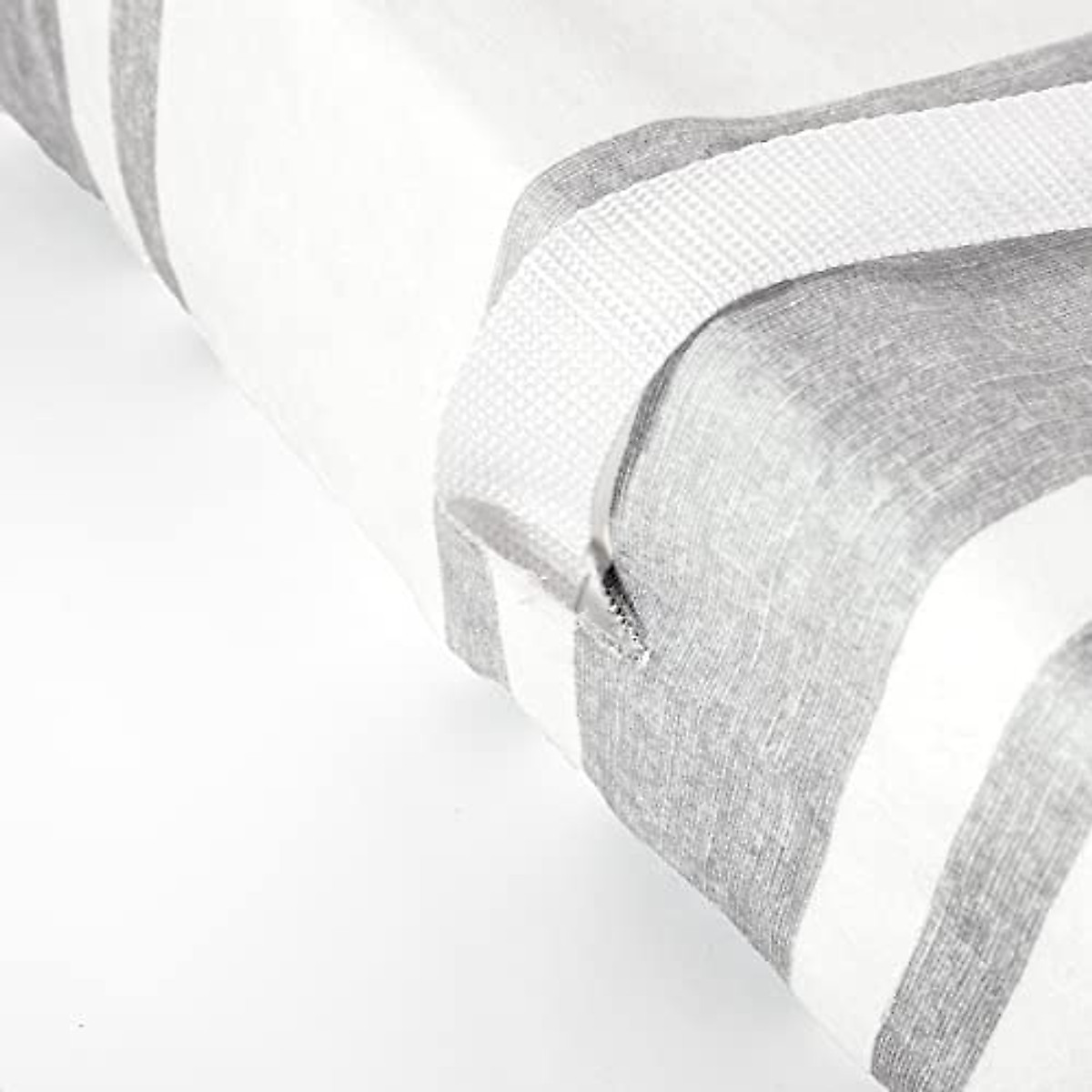 Lush Decor Baby Farmhouse Stripe Soft & Plush Changing Pad Cover, 32" x 16" x 5", Gray