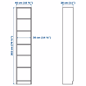 IKEA Billy Bookcase, White