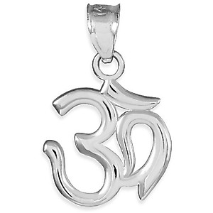 925 Sterling Silver Hindu Meditation Charm Yoga "Om" (Aum) Pendant