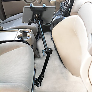 ARKON Mounts - Car Seat Rail Tablet Mount and Holder | Heavy-Duty for Car/Truck | Adjustable Angle & Height | Easy Installation & Removal | 22-inch Arm for Enhanced Accessibility & Convenience